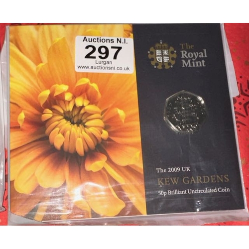 Royal Mint The 2009 UK Kew Gardens 50p Brilliant Uncirculated Coin ...