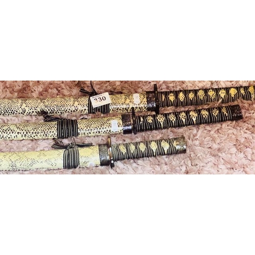 Set of 3 Samurai Swords