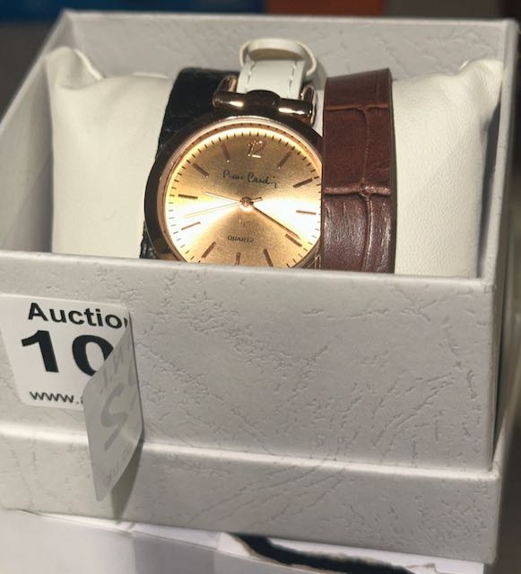 Boxed Pierre Cardin Watch With Interchangeable Leather Straps