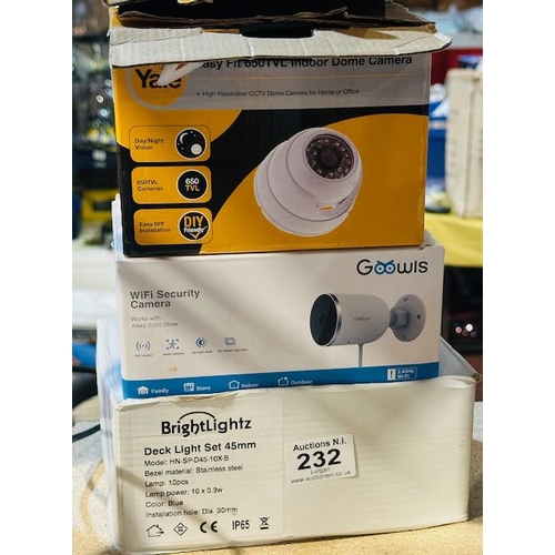 Yale Easy Fit 650TVL Indoor Dome Camera + Goowis WiFi Security Camera ...