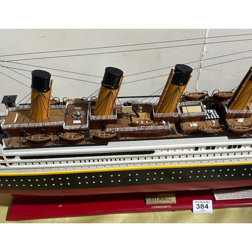 Extra Large Titanic Model - Appx 3'6x1'3