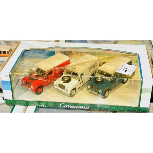 Boxed Cararama Land Rover Defenders 1:43 Model Set - Royal Mail Post ...