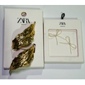 Large Zara Statement Bangle + Zara Pearl Bow Earrings