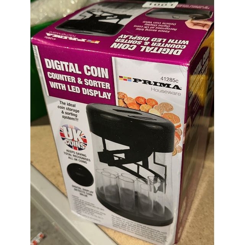 Boxed Digital Coin Counter & Sorter With LED Display