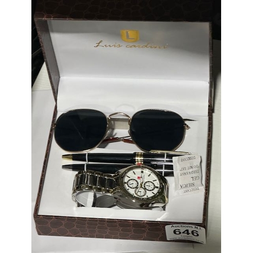 Boxed Unused Luis Cardini Gents watch Set