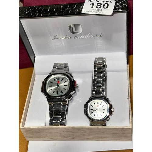 Boxed /Unused Luis Cardini Twin Watch Set