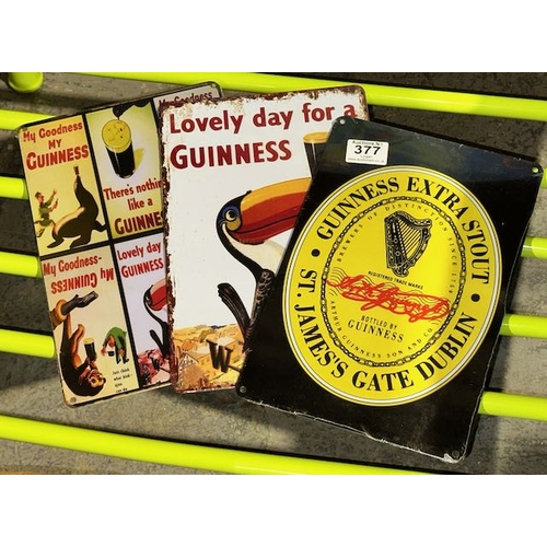 4 x Metal Guinness Signs