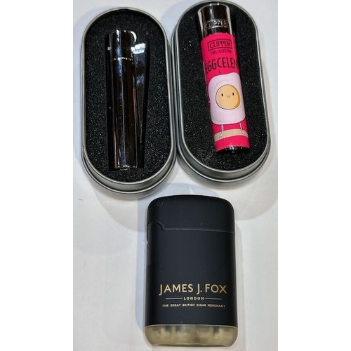 Clipper Lighter in Tin x2 + James Fox Lighter