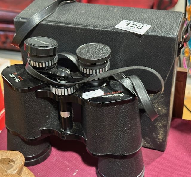 Pathescope 10x 50 Field Binoculars In Hard Case