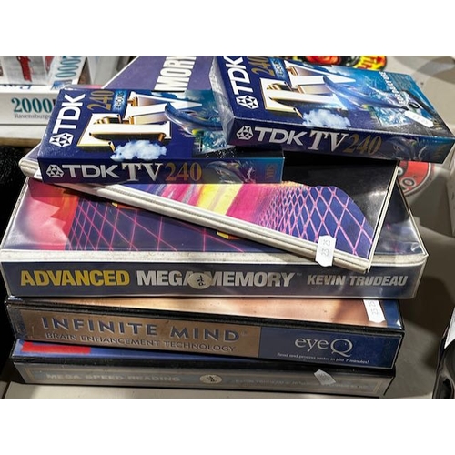 Collection of Cassette & VHS Memory & Speed Reading Guides + 2 x Blank ...