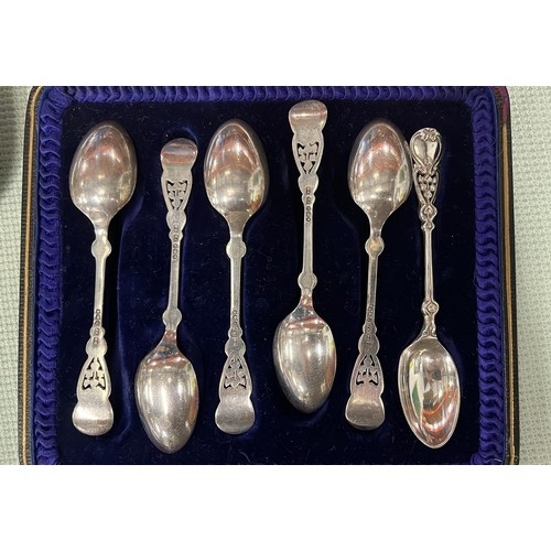 6 X SILVER HALLMARK TEA SPOON SET CASED