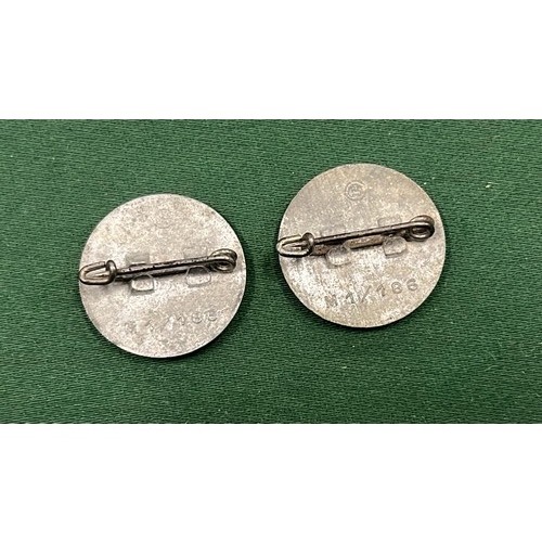 2 X NAZI PARTY BADGES