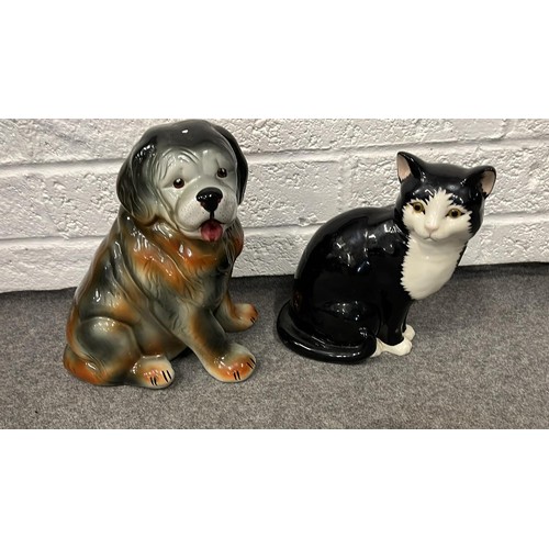 LARGE CAT AND DOG FIGURES