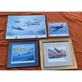 FOUR FRAMED MILITARY AIRCRAFT PRINTS