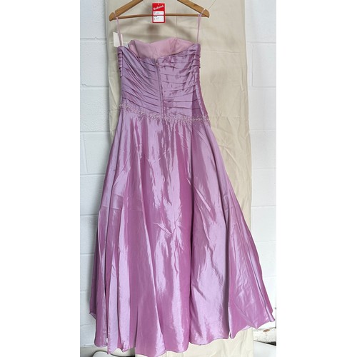 PEARLY PURPLE DRESS WITH BEADED DETAIL IN SIZE 12