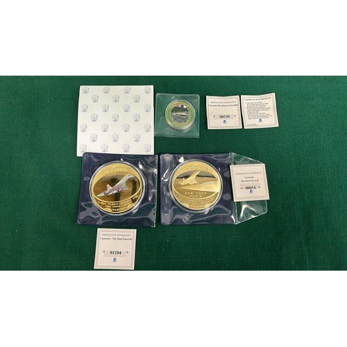 LARGE AND SMALL CONCORD MEDALLIONS