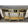 MIRRORED BREAKFRONT CONSOL SIDEBOARD
