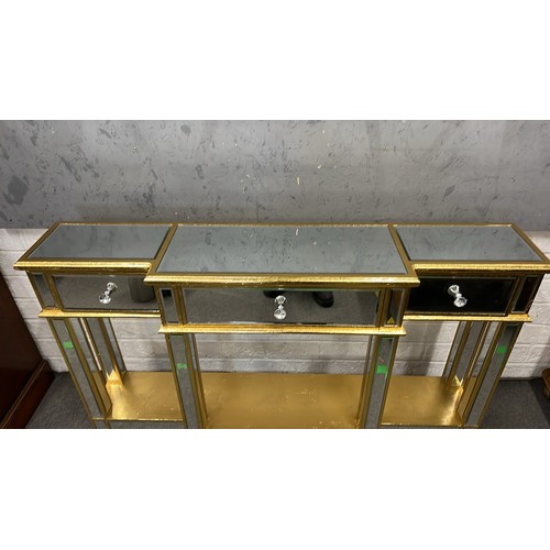 MIRRORED BREAKFRONT CONSOL SIDEBOARD