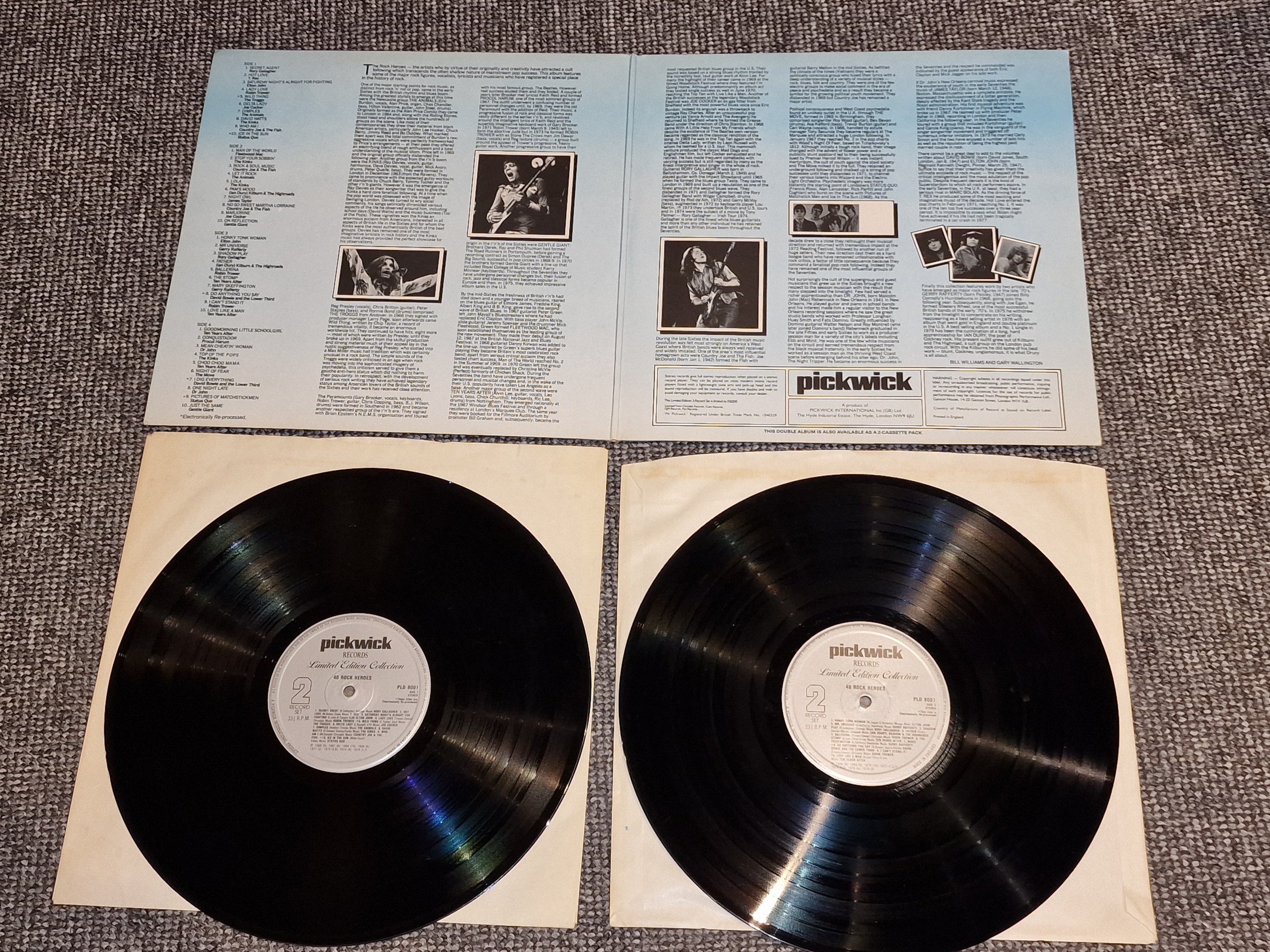 Rock Heroes Limited Edition Double Album, Pickwick PLD 8001 A1/B1/C1/D1