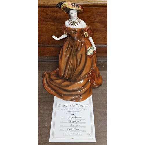 25 cm tall limited edition Coalport (C&W) 'Lady De Winter' figurine