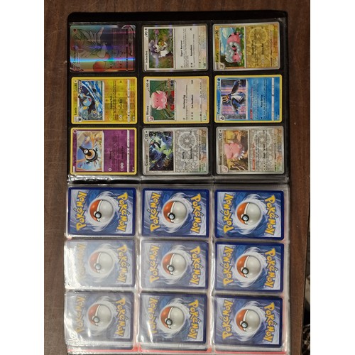 Folder with 90 x assorted Pokemon cards - all photographed