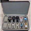 Zip fasten multiple watch case with 10 x assorted ladies and gents watches