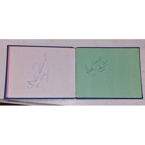 Autograph book with assorted1970/80's cricketer autographs including ...