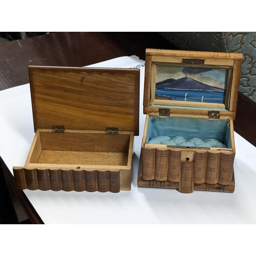 Lined jewellery box with hidden lock but no key and other Italian ...