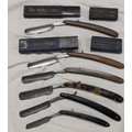 Nice collection of 6 x assorted straight razors including 2 in original ...