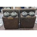 Pair of vintage GEC wooden telephone bell boxes