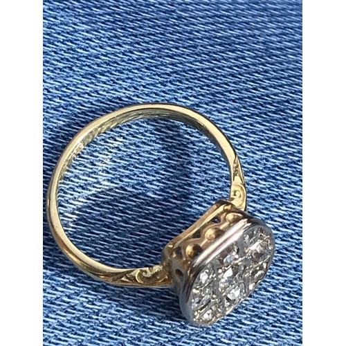 18 carat Georgian style bespoke and hand crafted ring set with over 2 ...