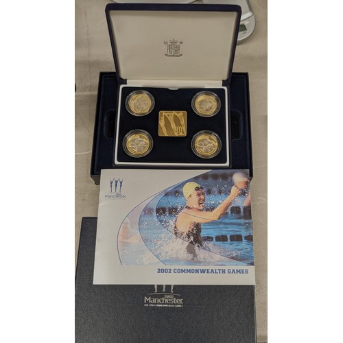 Royal Mint Manchester commonwealth games 2002 fine gold plate on 925 ...