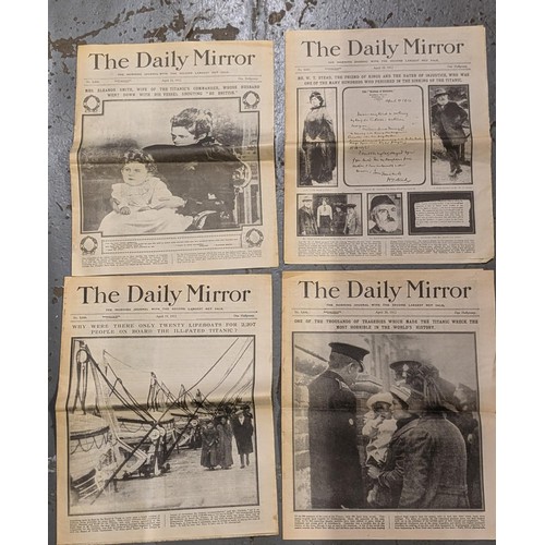 April 18th, 19th 20th and 22nd 1912 Daily Mirror 8 page newspaper ...
