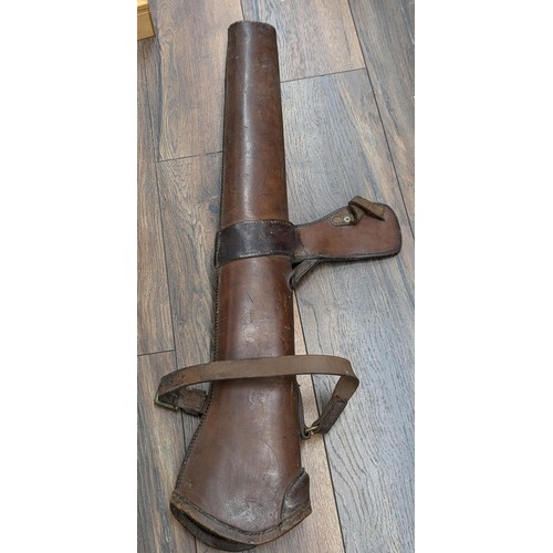 Approximately 82 cm long vintage early 1900's leather Cavalryman's ...