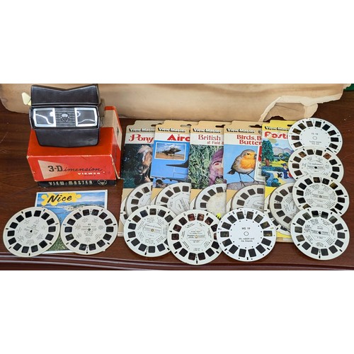 Boxed vintage Viewmaster with assorted slides and including some still ...