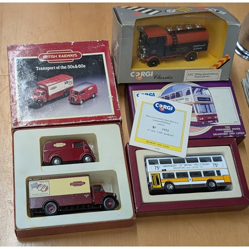3 x boxed and mint Corgi vehicles including BR twin set, Gaymers cider ...