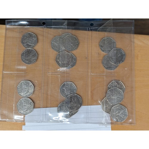 Collection of 20 x Beatrix Potter UK coin chase 50p coins