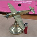 7.5" solid brass Spitfire banking left ornament
