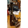 Antique brass spotting scope and brass military stamped lens, both in ...