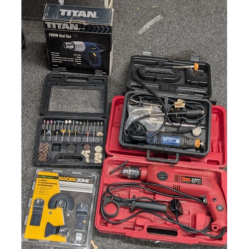 Garage find DIY tool bundle of boxed Titan heat gun, Powercraft 160 wt ...