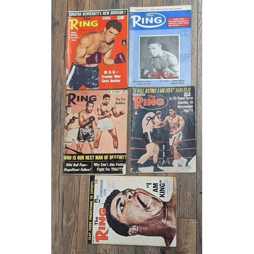 Five The Ring Boxing Magazines featuring Muhammad Ali, Joe Louis, and ...