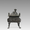 A Bronze Four legged Censer and Cover, fang ding, late Ming dynasty the ...