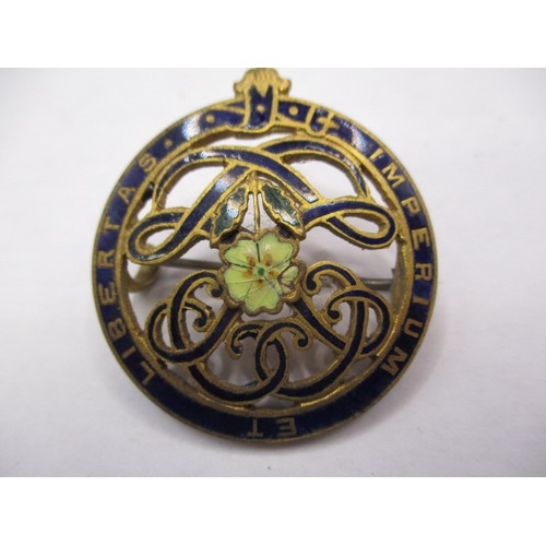 A parcel of 19th century Primrose League badges and medals. The ...