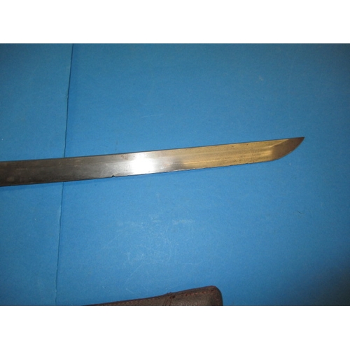 An antique Japanese Katana sword, having inscription to tang, a ...