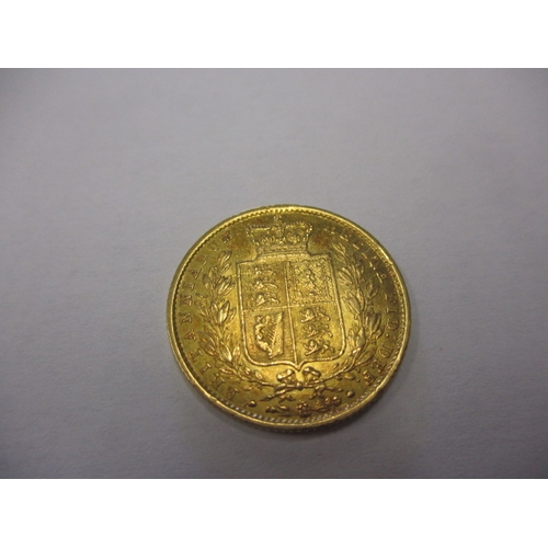 A Victorian gold sovereign dated 1851, shield back, a circulated coin ...