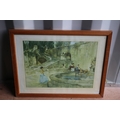 Print from Original Watercolour of Lady Bathing Naked by William ...