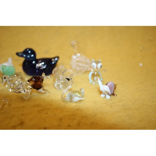 Bundle of 12 Miniature Glass Animals