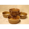 4 Treacle Glass Dishes, 21cm Diameter