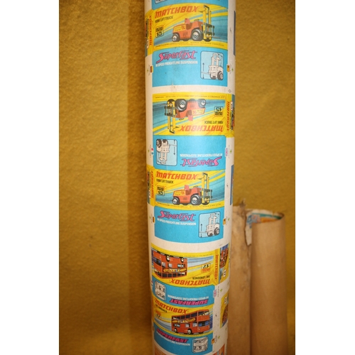 Rare Roll of Matchbox Superfast Box Template Cut out Sheet