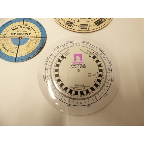 Various Vintage Manual Calculators